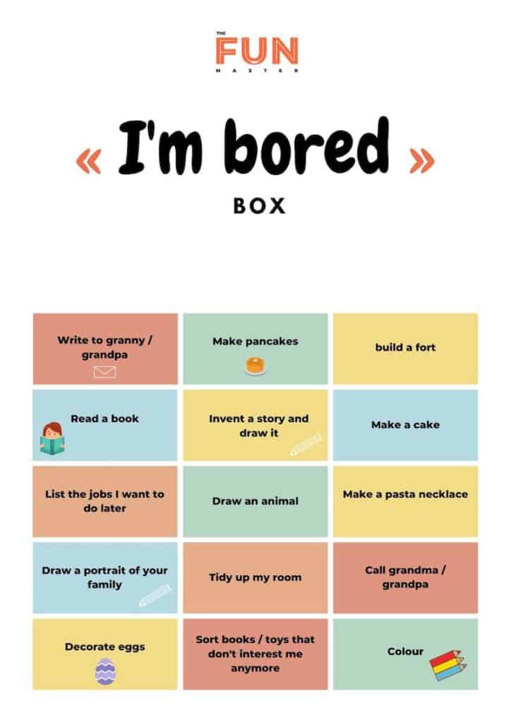 60 Answers To I m Bored Free Printable Full Of Kids Activities To